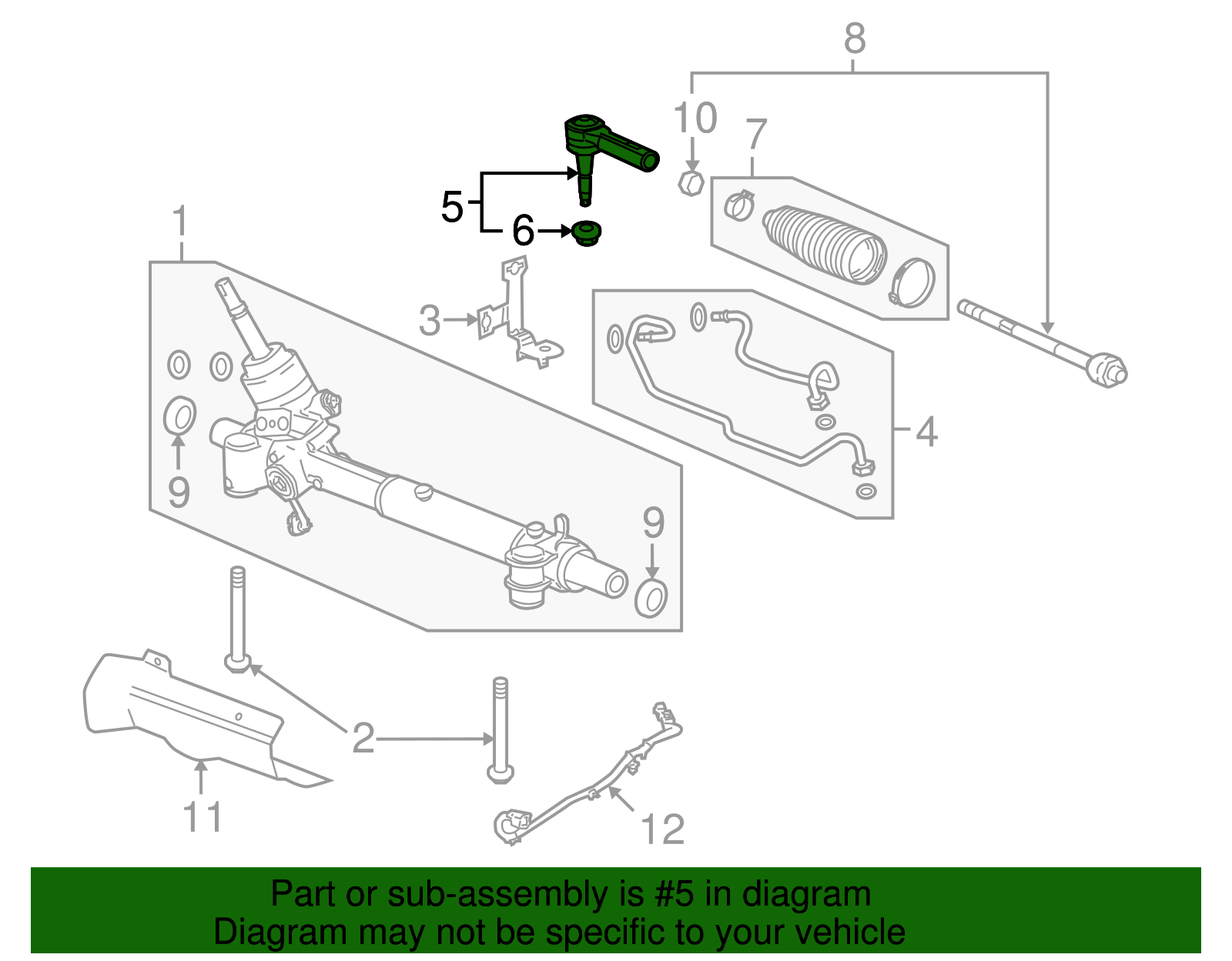 2010-2019 GM Steering Linkage Outer Tie Rod Kit 13272000 GM ...
