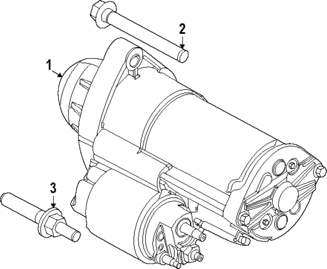 PR3Z-11002-B - Starter 2024 Ford Mustang | Big 3 Auto Parts