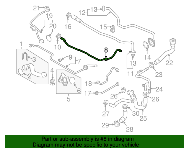 2014-2018 Audi Vent Tube 4G0-121-081-CP | OEM Parts Online