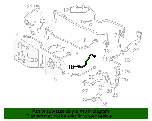 4G0-121-081-BT - Engine Coolant Pipe 2013-2015 Audi | AutoNationParts.com