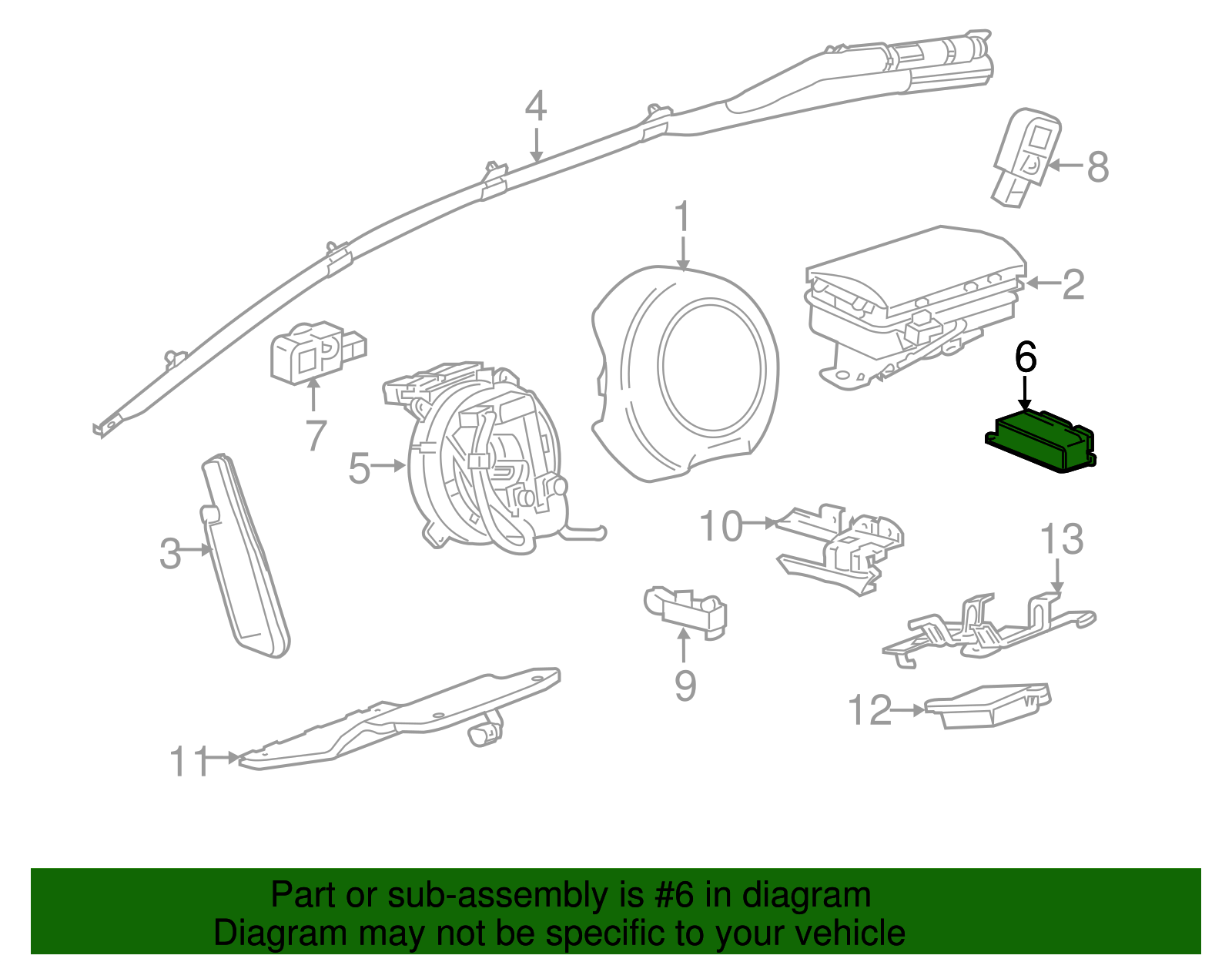 2010-2013 GM Airbag Sensing and Diagnostic Module 22922717 | GM Parts ...