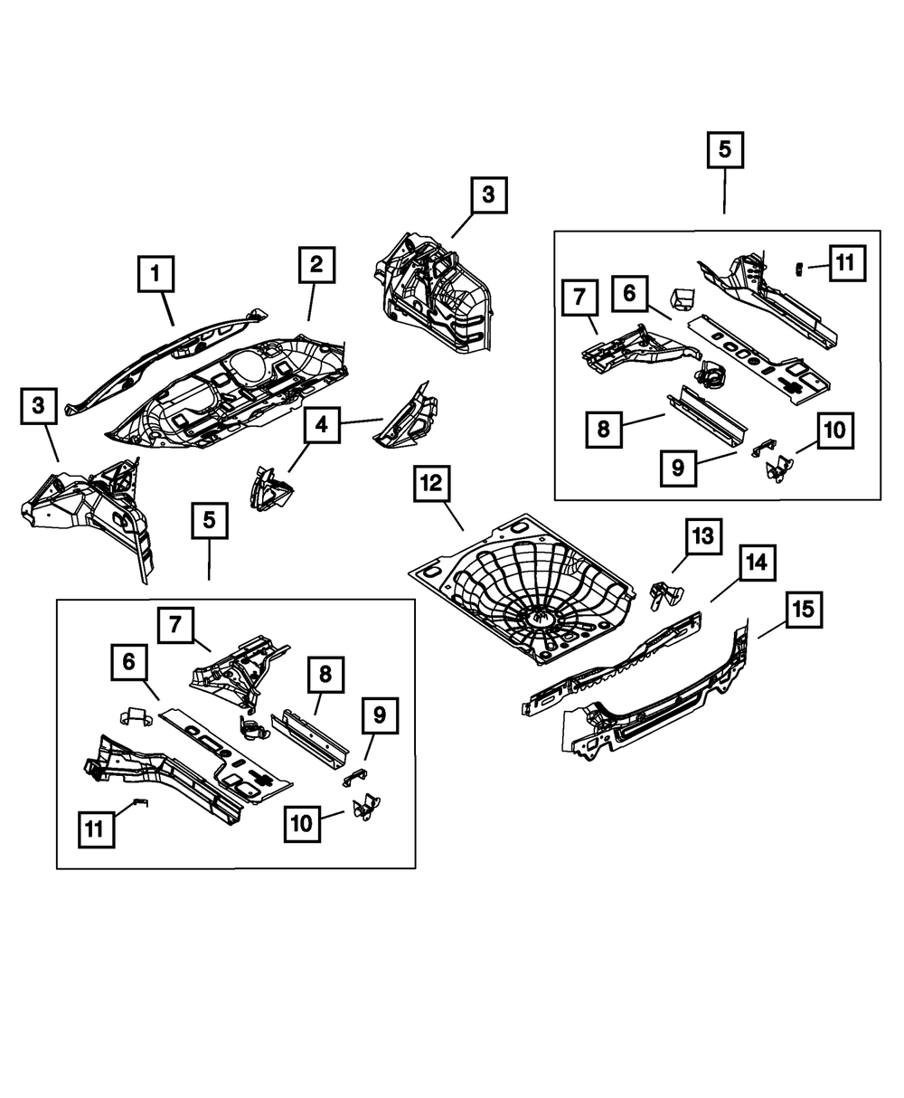 68105058AB - Rear Closure Panel 2013-2016 Dodge Dart | Mopar Factory Parts