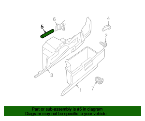 2004-2015 Nissan Titan Glove Box Frame Damper 68513-ZR00A | QuirkParts