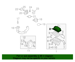 Genuine Upper Cover for 2007-2011 Hyundai Accent | Part# 28111-1G000 ...
