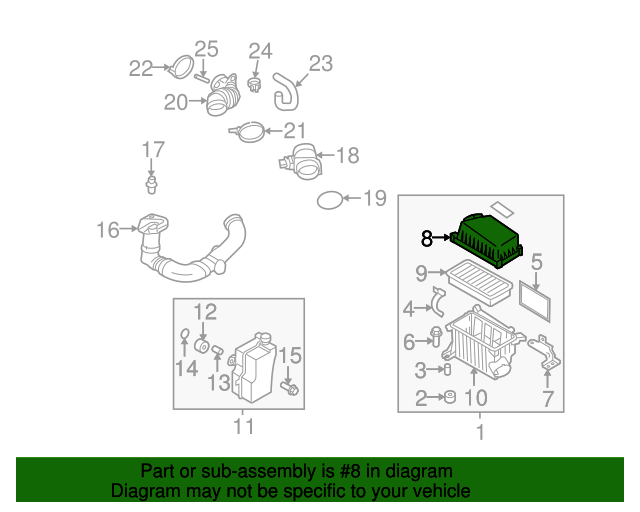 Genuine Upper Cover for 2007-2011 Hyundai Accent | Part# 28111-1G000 ...