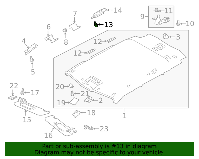 Genuine OEM Sun Visor Screw Part# LR124693 Fits 2020-2023 Land Rover ...
