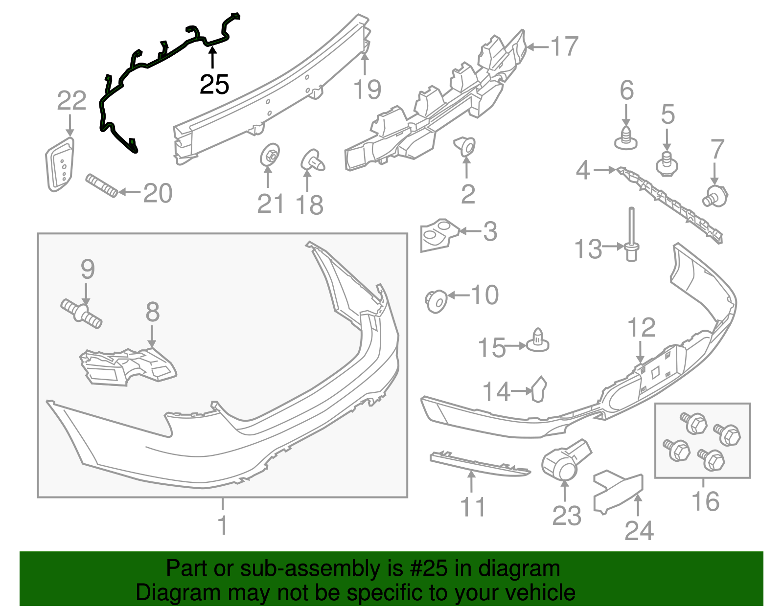 2014-2019 Ford | Wire Harness | EG1Z-15K868-CA | Walls' Ford Parts