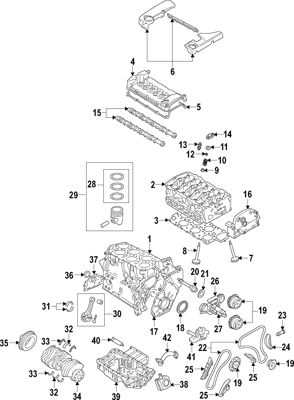 2004-2010 Audi Rail & Guide Assembly 066-109-514-A | Audi USA Parts