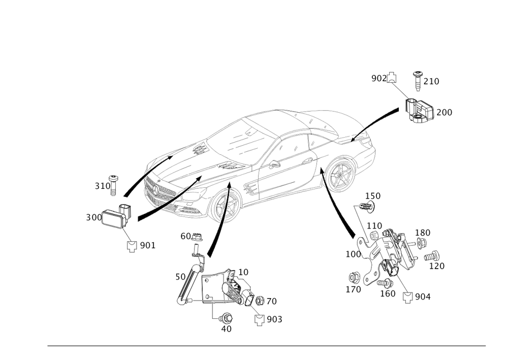 231-905-31-00 - Level Sensor 2005-2020 Mercedes-Benz | Mercedes-Benz ...