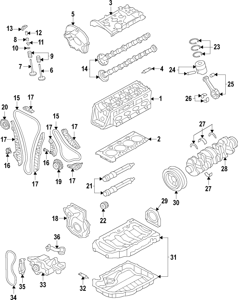 2008-2024 Audi Timing Chain 06K-109-158-BP | Genuine Audi Parts