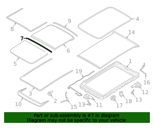 31484707 - Sunroof Glass Seal - 2019-2021 Volvo | Volvo OEM Parts Direct