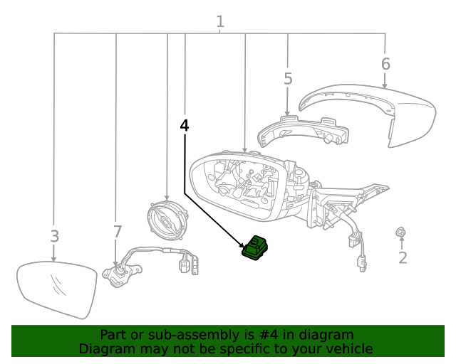 87614-F6010 - Puddle Lamp 2020 Kia Cadenza | Kia.Parts Store