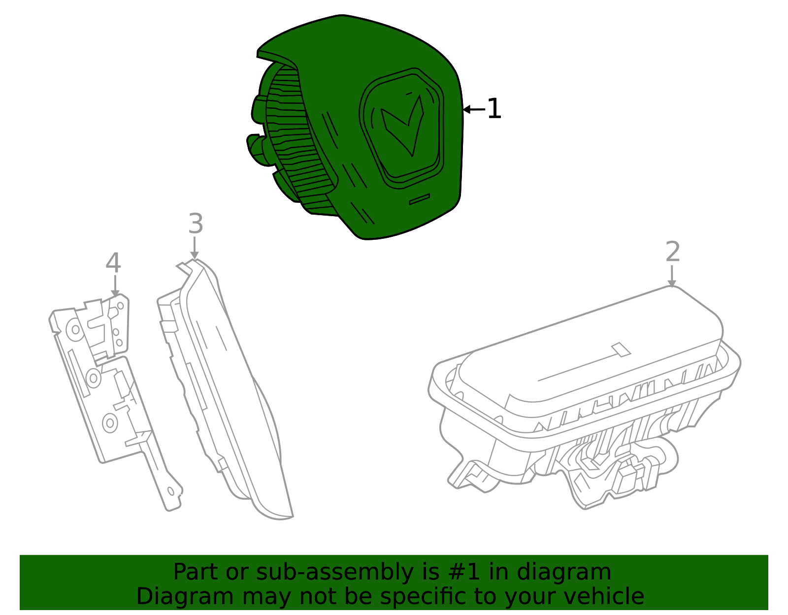 2020-2025 Chevrolet Corvette F Airbag 85637033 GM | GMPartsDirect.com