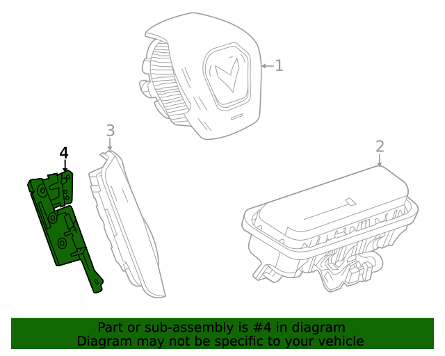 84892339 - Ft Seat Air Bag Bracket 2020-2023 Chevrolet Corvette ...