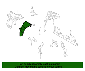 G6710-6GAMA - Outer Wheelhouse 2015-2020 Nissan 370Z | Nissan Parts ...
