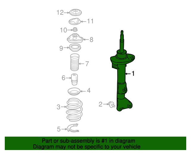 218-323-27-00 - Suspension Strut 2012-2014 Mercedes-Benz CLS 63 AMG ...