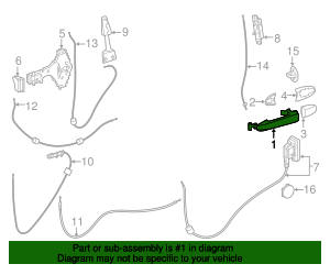 906-760-01-70 - Handle, Outside 2010-2018 Mercedes-Benz | Mercedes-Benz ...