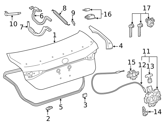 OEM 2019-2022 Toyota Avalon Trunk Lid Part # 64401-07220 | Modern ...