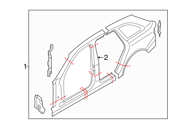 2009-2016 Audi Uniside Panel 8K5-810-075-B | TascaParts.com