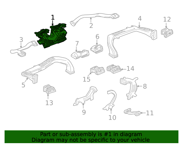 2021-2022 GM Windshield Defroster Outlet Duct 84692397 | GMPartsDirect.com