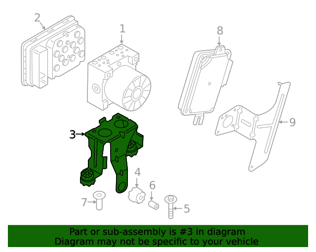 Genuine BMW 34-50-6-877-731 | Mount Bracket | FREE Shipping on Most ...