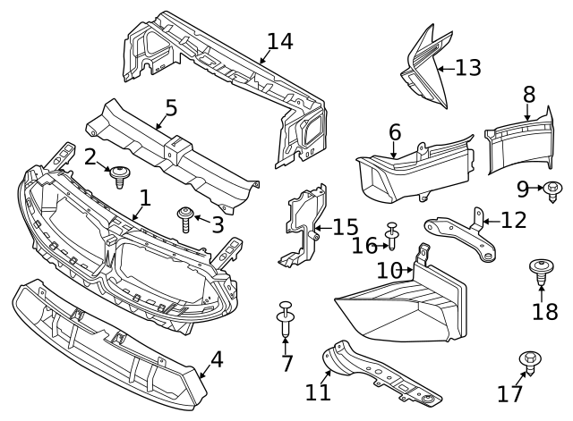 Genuine OEM BMW Lower Air Guide Part# 51748074830 Fits 2020-2022 BMW ...