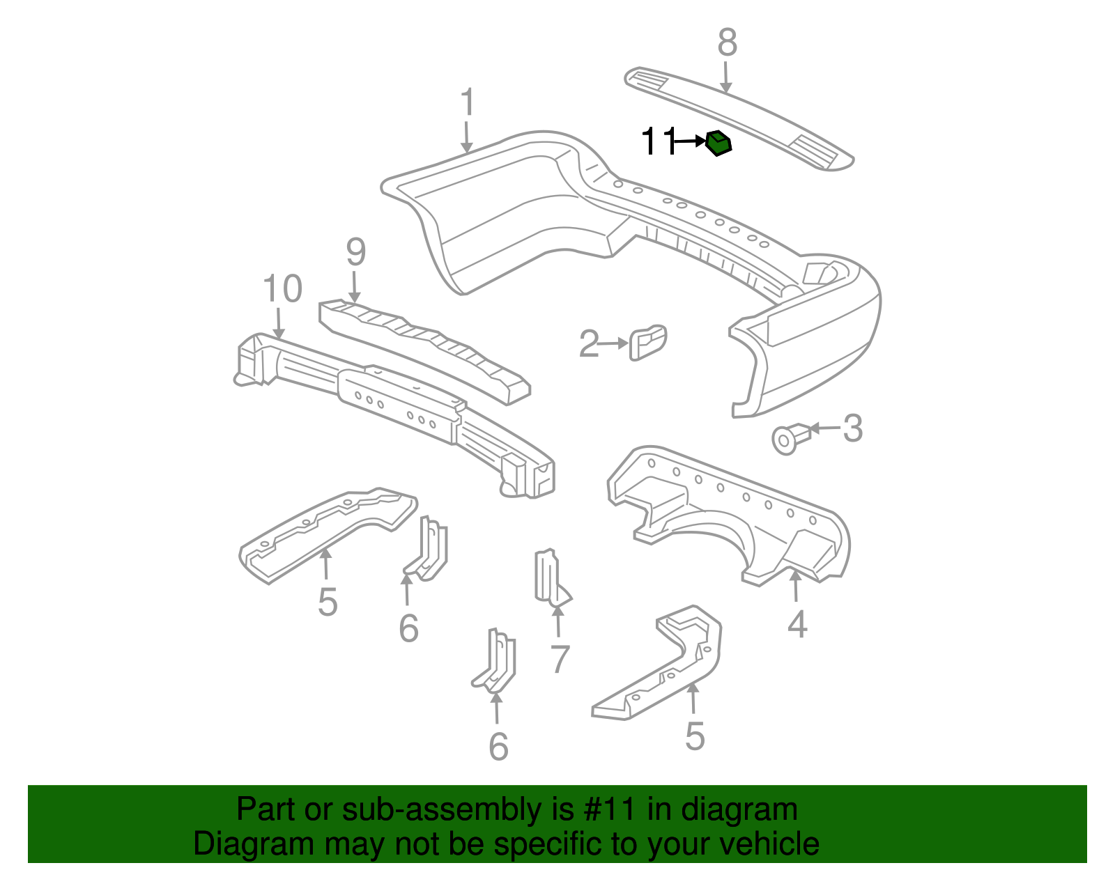 2004-2013 Acura Bumper Cover Cap 71503-S3V-A00ZP | OEM Parts Online