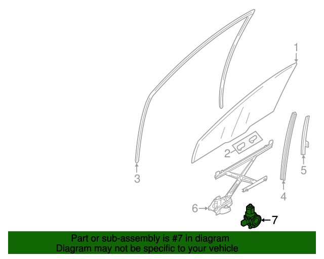 Genuine OEM Window Motor Part# 5713A386 Fits 2014-2021 Mitsubishi: Up ...