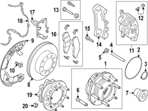 PC3Z-1104-B - Hub & Bearing 2023-2024 Ford F-350 Super Duty | Ford ...