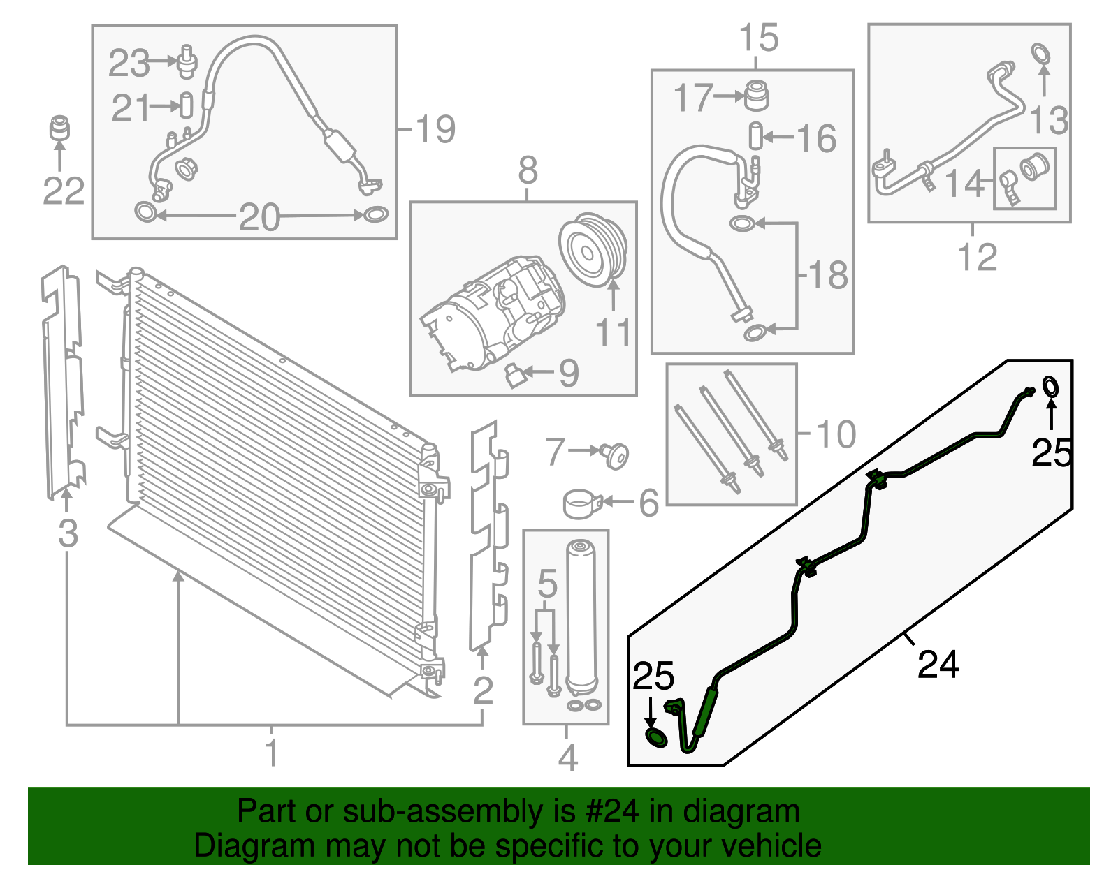 2020-2022 Ford Mustang | AC Tube | KR3Z-19835-B | Walls' Ford Parts