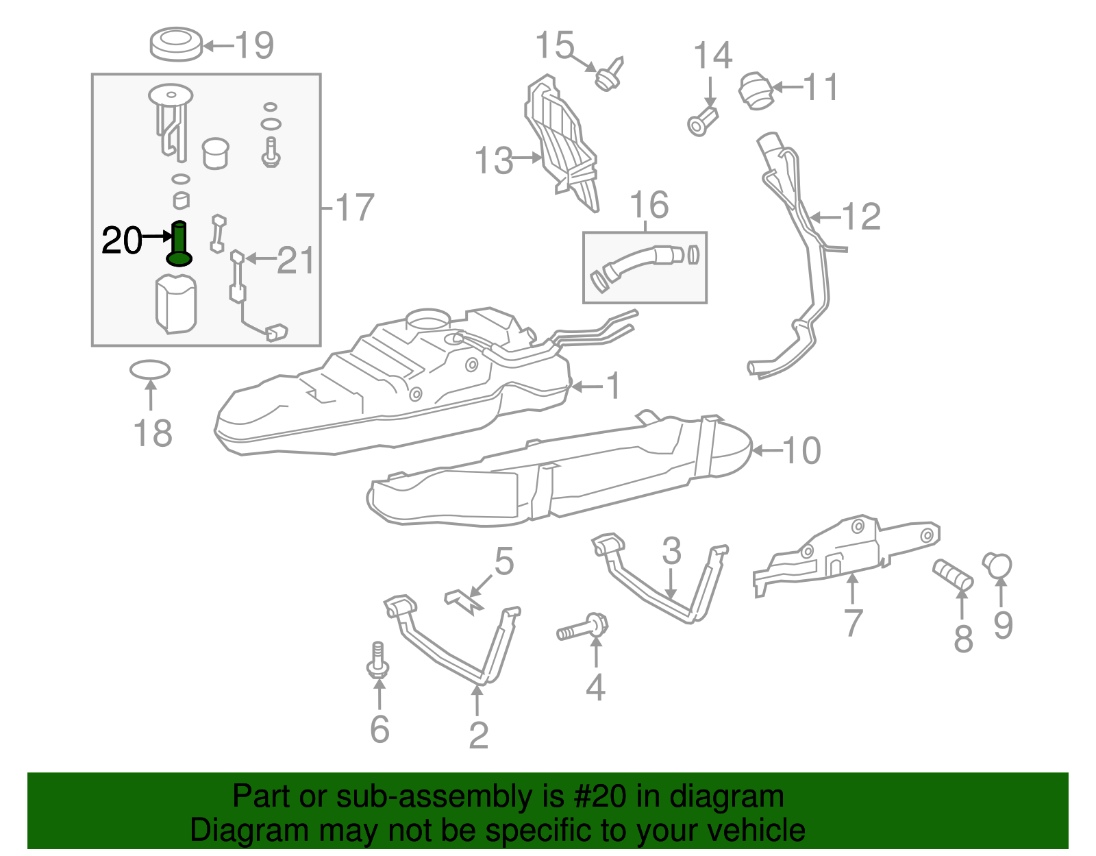 2008-2021 Toyota Land Cruiser Fuel Pump 23220-50271 | Toyota Parts Center
