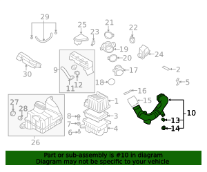 Hyundai - 28212-2B000 - Air Duct - 2007-2009 Hyundai Santa Fe | OEM ...