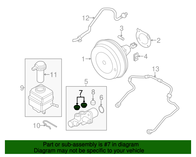 Genuine BMW 34-31-6-797-475 | Brake Master Cylinder Reservoir Grommet ...