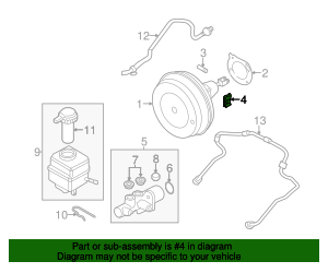 7129904567 - 1996-2021 BMW Booster Assembly Clamp (07-12-9-904-567 ...