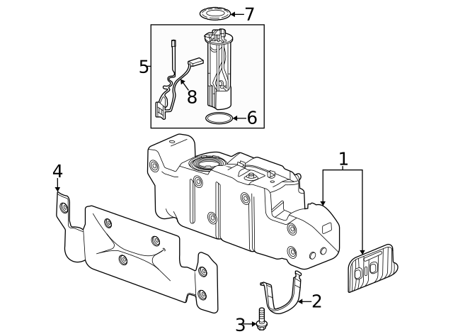 2021-2022 Chevrolet Silverado 2500 HD Fuel Tank Fuel Pump Module Kit ...