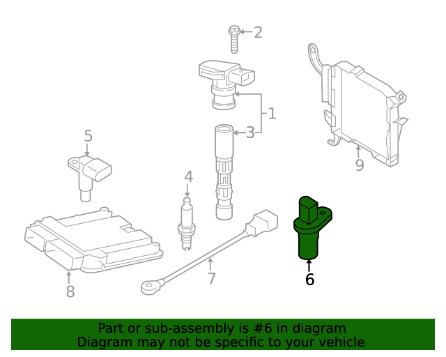 04C-907-601-K - Engine Camshaft Position Sensor 2013-2023 Audi | Audi ...