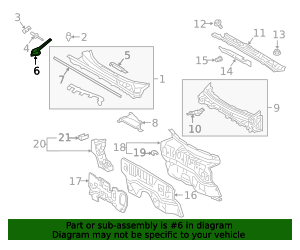 2019-2024 Toyota Side Seal 538670r052 | Retail Performance Auto Parts