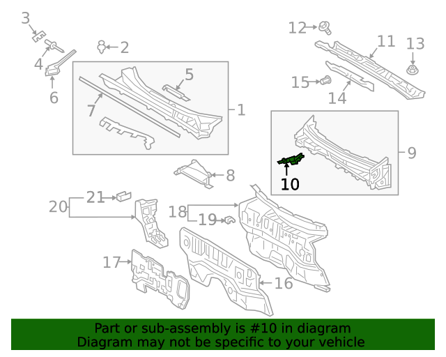 2019-2024 Toyota Apron Reinforced 55705-0R050 | Toyota Parts Center