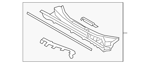 55708-0R050 - Cowl Grille - 2019-2024 Toyota | OEM Genuine Toyota Parts