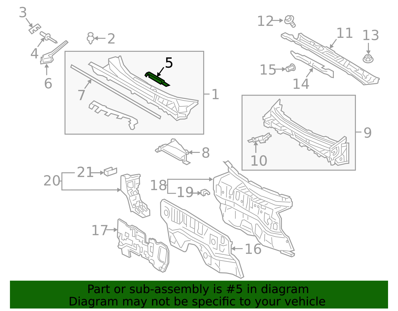55783-0R050 - Cowl Grille Screen 2019-2024 Toyota | AutoNation Parts