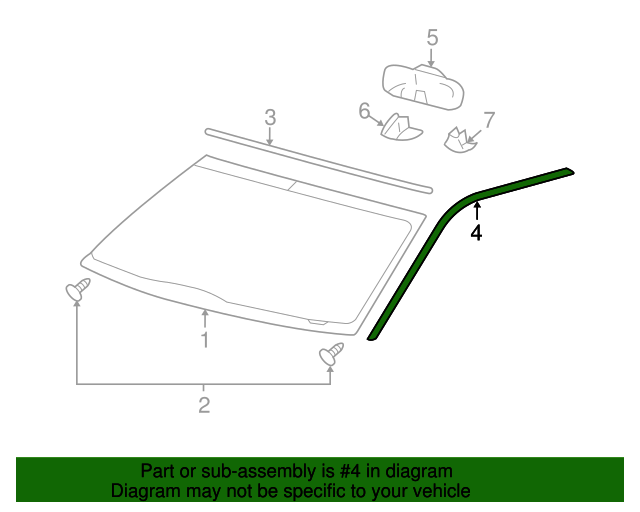 2004-2008 Ford Side Molding - Driver's Side (LH) 4L3Z-1603137-AA ...