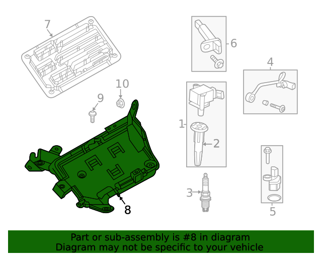 2020-2024 Cadillac CT5 Engine Control Module Bracket 84743868 GM ...