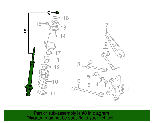 2010-2015 Lexus Shock Absorber 48530-80535 | OEM Parts Online