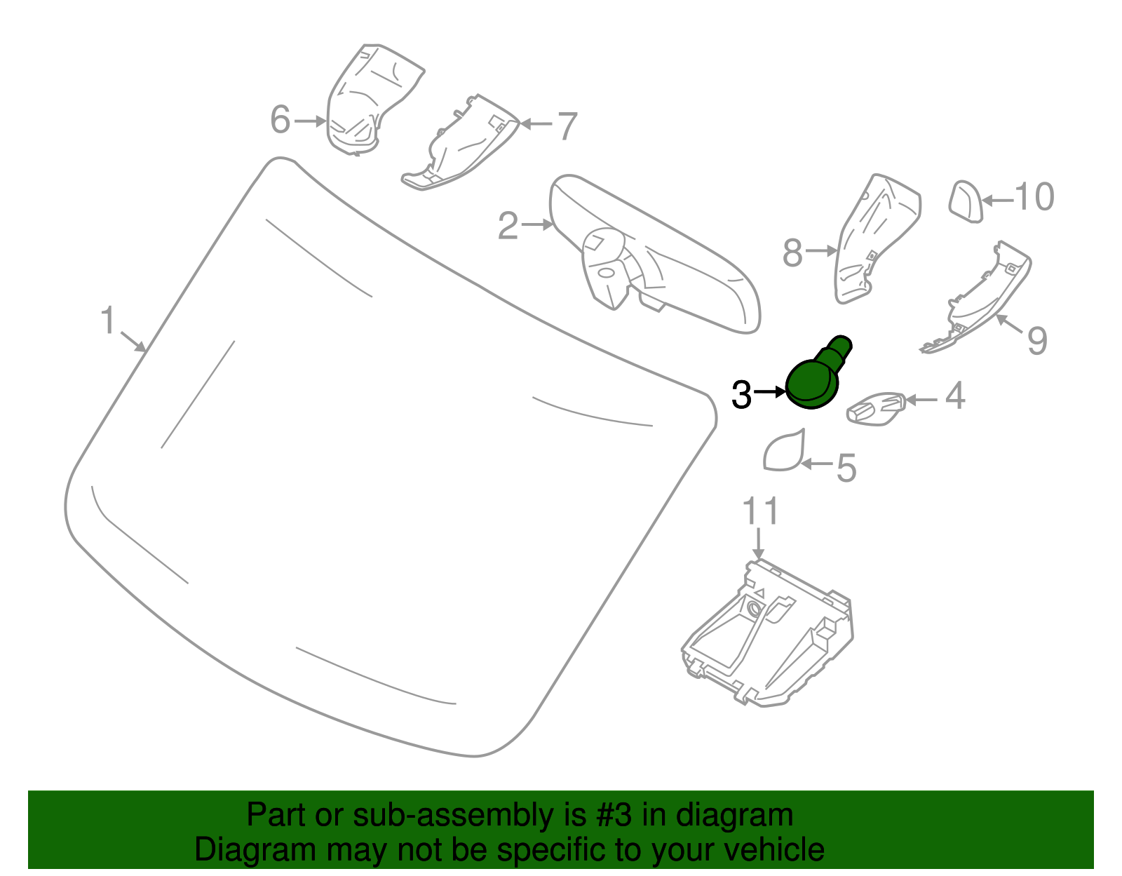 BV6Z-17D547-A - 2012-2019 Ford - Rain Sensor | My Ford Parts