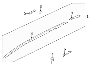 2021-2022 Nissan Rogue Roof Molding 73881-6RA0A | Nissan Parts Store