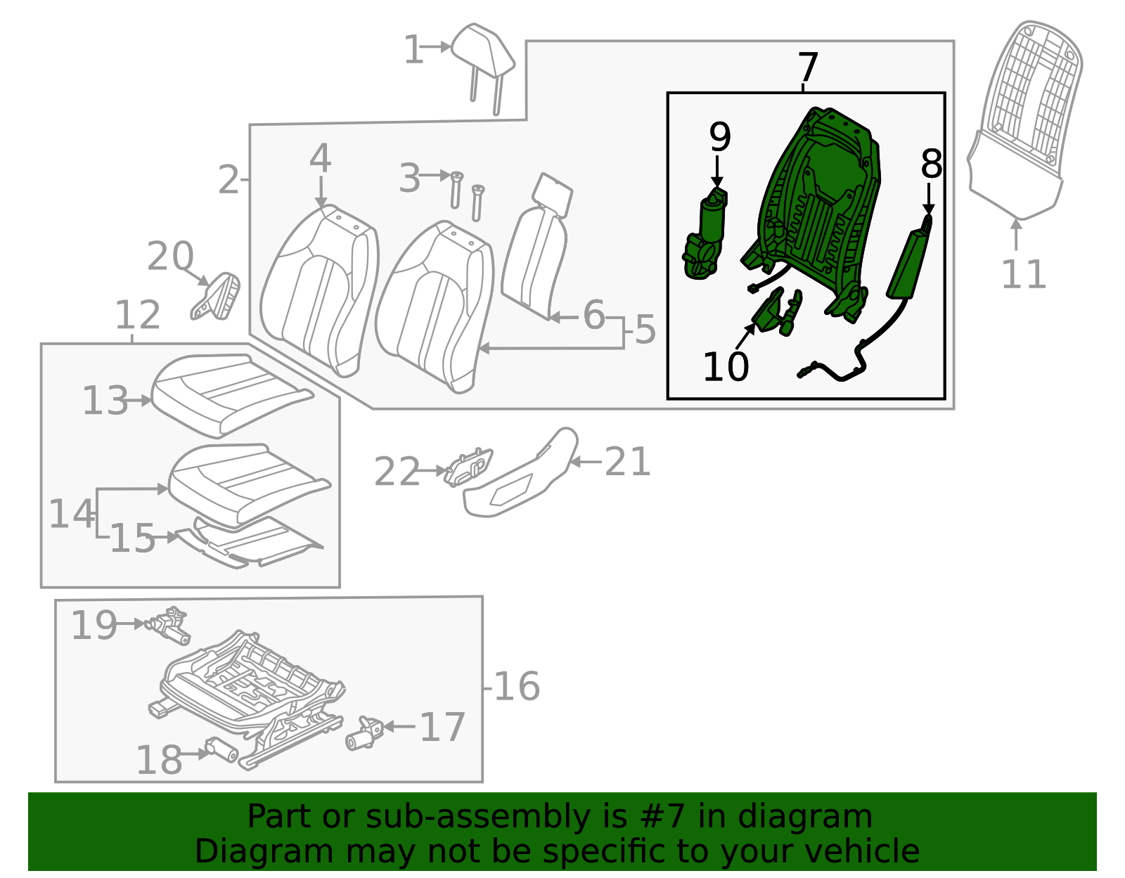 88310-L1320 - Seat Back Frame 2020-2025 Hyundai Sonata | AutoNation Parts