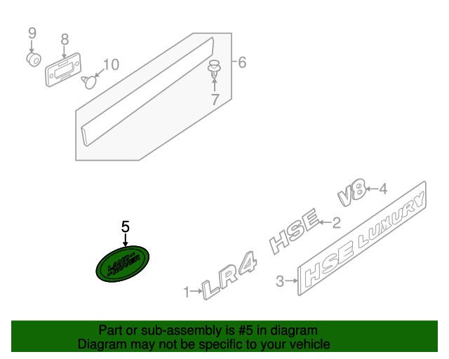 2010-2016 Land Rover LR4 Nameplate LR032925 | JaguarParts.com