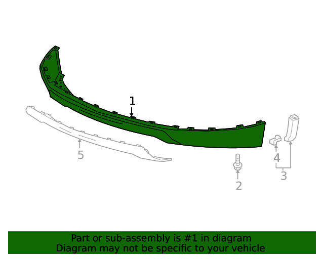 2020-2024 Cadillac XT5 Black Front Bumper Lower Fascia (Replaces ...