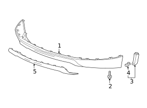 2020-2022 Cadillac XT5 Silver Front Bumper Fascia Skid Plate 84361212 ...