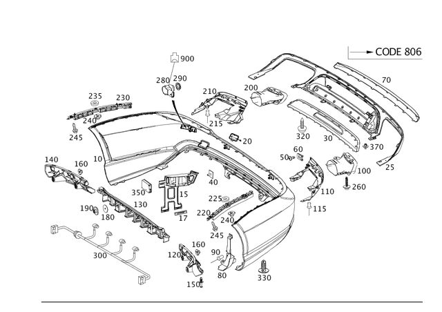 2013-2020 Mercedes-Benz Mounting Rail 231-881-11-06 | MB Parts Center
